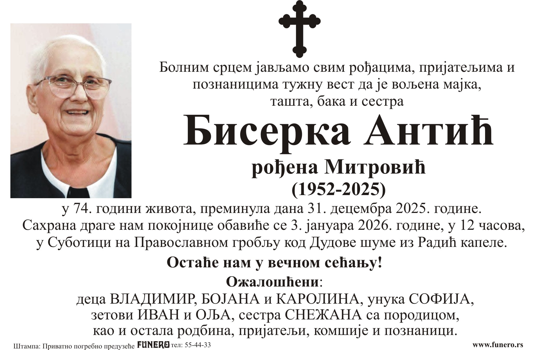 Posmrtnice – SUživo