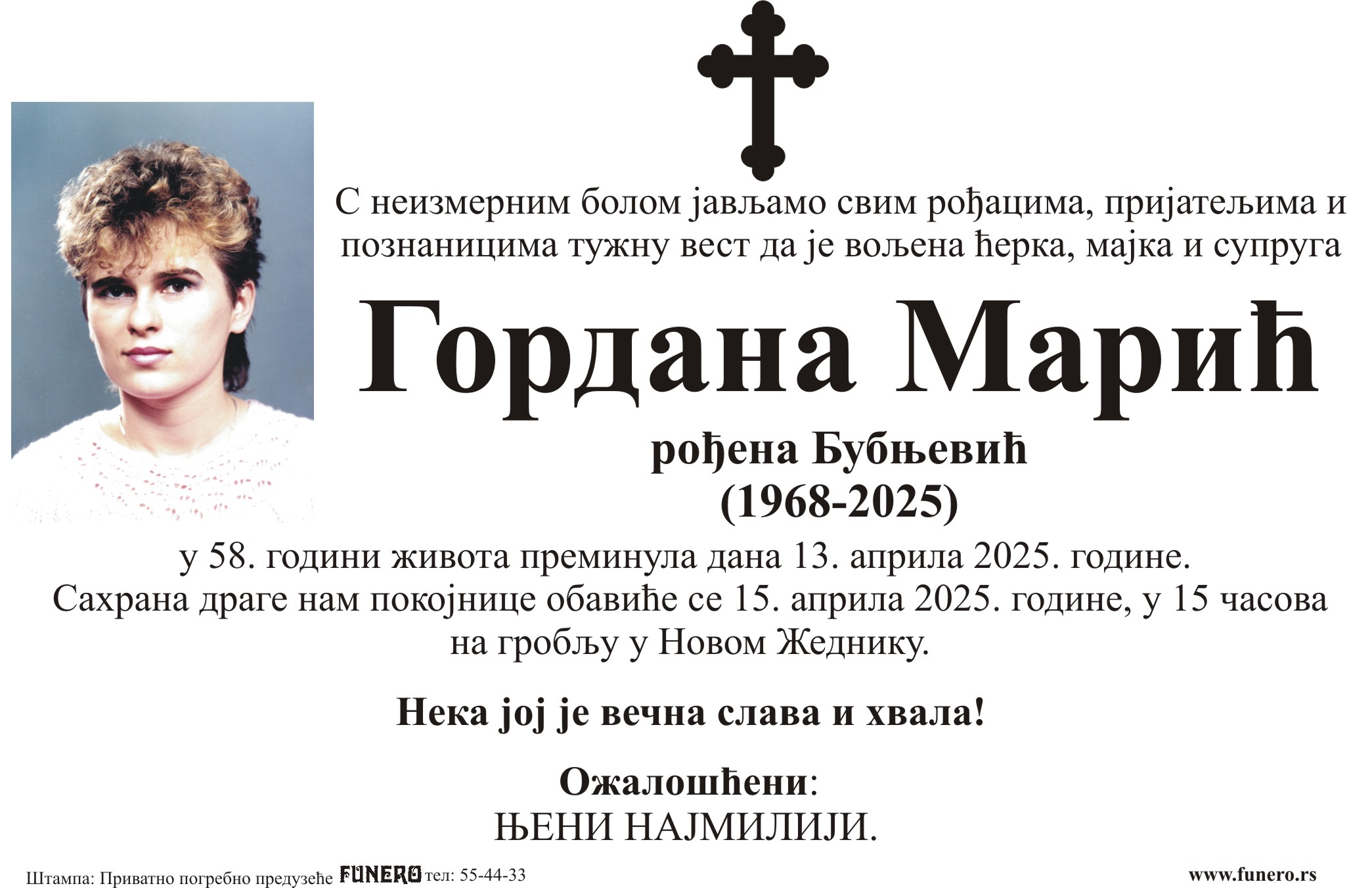 Posmrtnice – SUživo